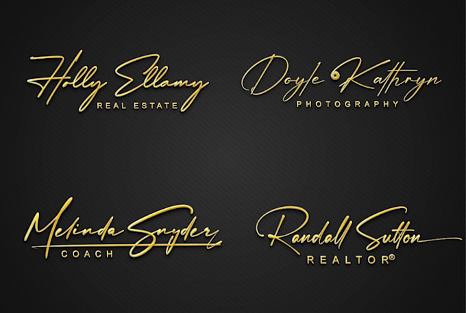 Do real estate, realtor, calligraphy, luxury signature photography logo ...