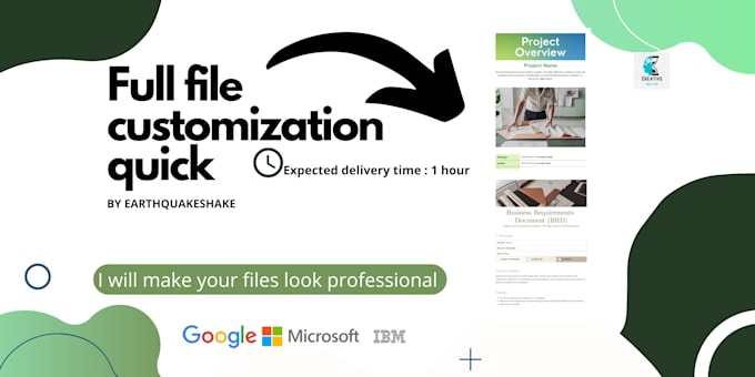 Customize your files to look professional by Earthquakeshake | Fiverr
