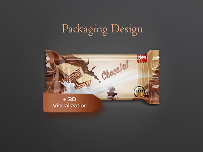 Create cereal or chocolate packaging with 3d visualization by Oussama_bkr | Fiverr
