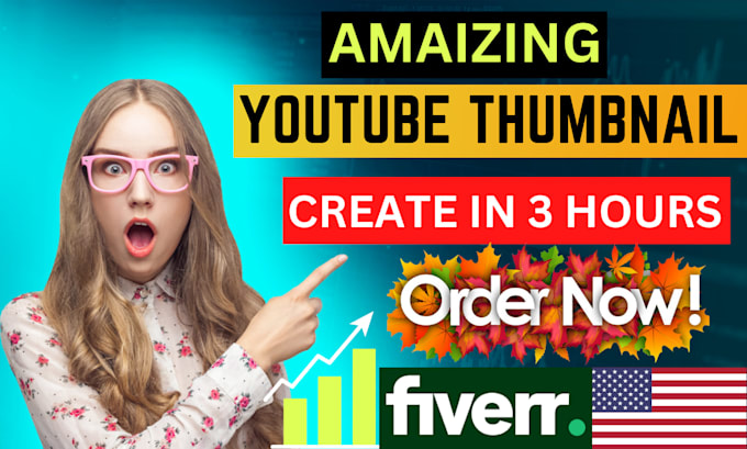 Do amazing youtube thumbnail create in 3 hours by Digitalexpert59 | Fiverr
