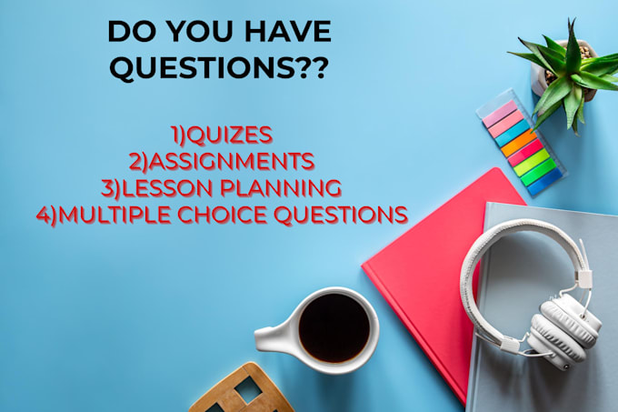 Create exam questions, quiz by Hamnafaheem | Fiverr