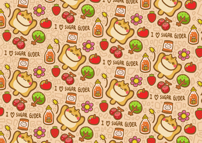 Draw warp paper, background picture, fabric printing for you by ...