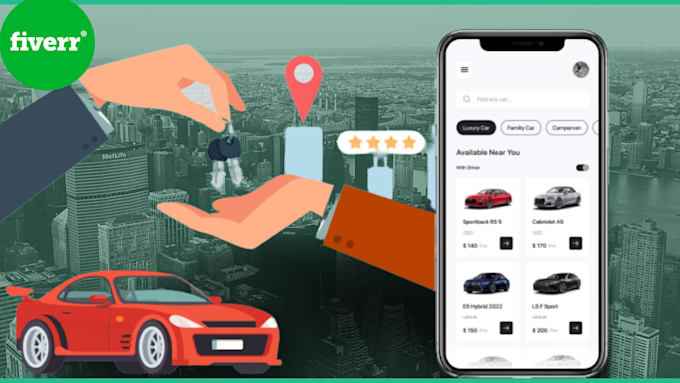 Create a car rental app for ios and android devices by Akramgul568 | Fiverr