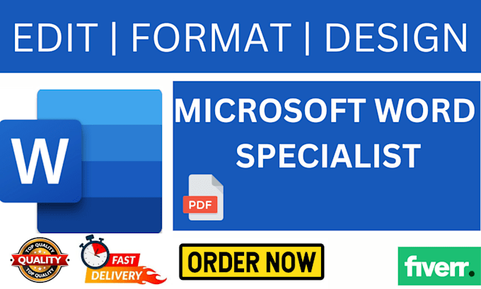 Edit, format and design ms word document professionally by Aliaz42pk ...