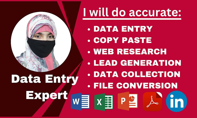 Do accurate data entry, copy paste, web research and lead generation by Mafuja1270 | Fiverr