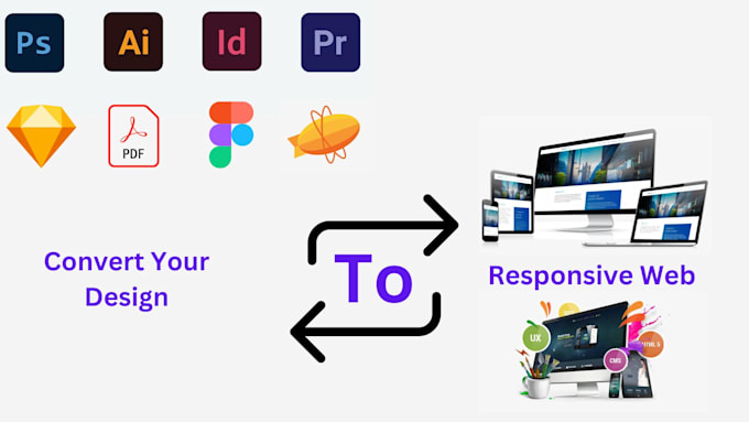 Convert any type of graphic to html, css, bootstrap by Giodzadza | Fiverr