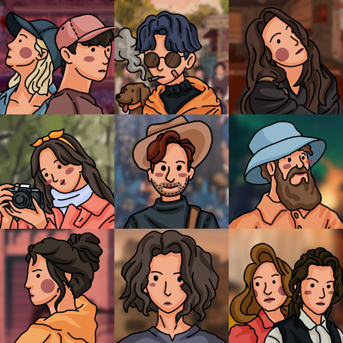 Draw a minimalistic avatar handdrawing illustration by Odix_artwork ...