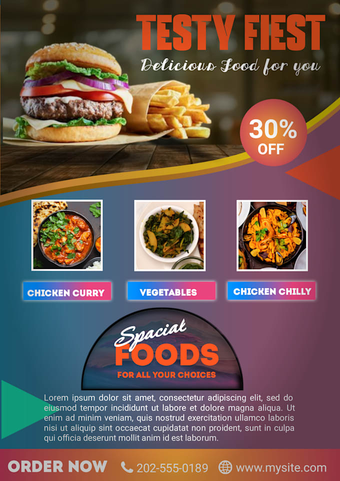 Create professional flyer design, and web design in html css by ...