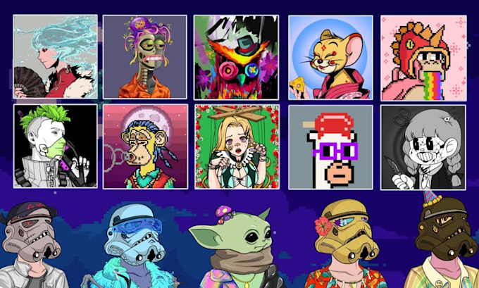 Draw a custom cartoon character for your nft collection by Ryantr131 ...