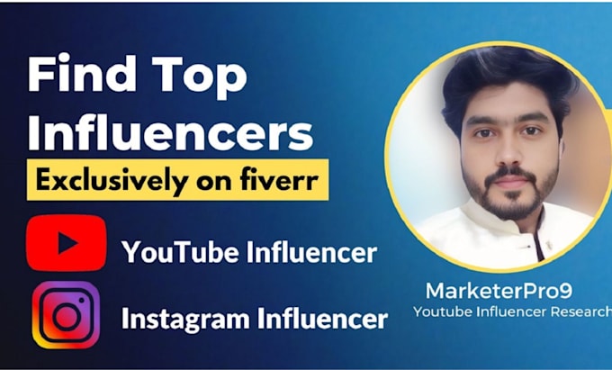 Research the top youtube and instagram influencers for influencer ...