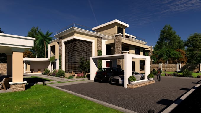 Do 2d drafting and 3d visualisations using archicad revit by Mutukugeorge | Fiverr