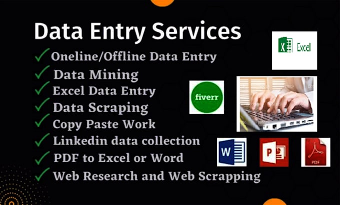 Do data entry,excel data entry any wbe virtual assistant for you by ...