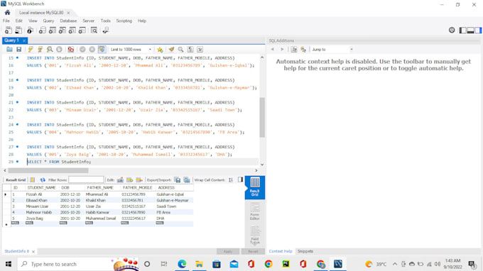 Do python programming and sql database by Fizzaalikhann | Fiverr