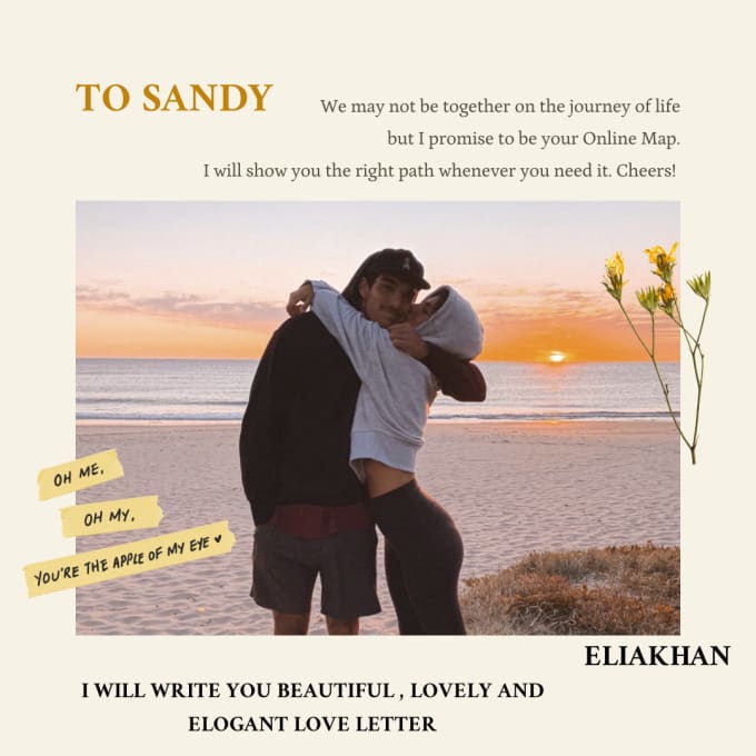 Write your beautiful, lovely and elegant love letter by Eliakhan | Fiverr
