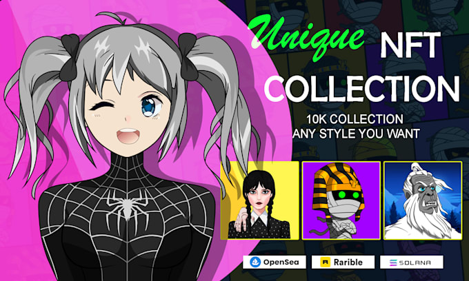 Design unique nft art and generate collection by Sunjo7 | Fiverr