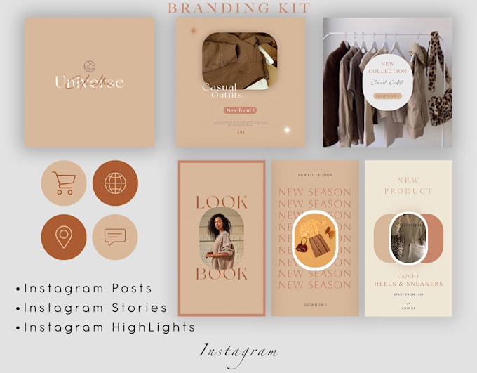 Create design store instagram branding kit and posts by Bhaiitam19 | Fiverr