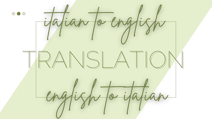 Manually translate italian into english and english into italian by ...