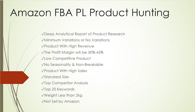 Do amazon fba product hunting for private label pl by Mariamsaeed270 | Fiverr