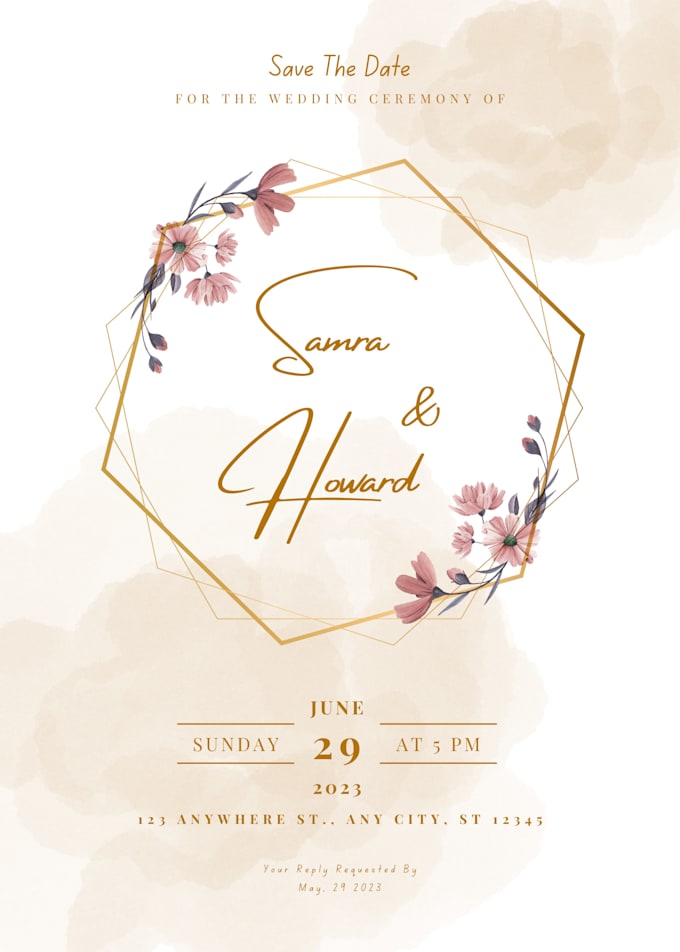 Design the most beautiful invitation by Meriamwahnini | Fiverr