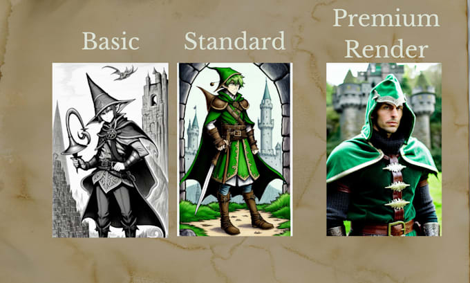 Draw or make a render of your dnd character by Isaiah_c5235 | Fiverr