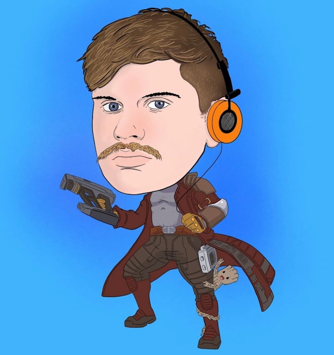 Make a custom drawing of you with the body of any fictional character ...