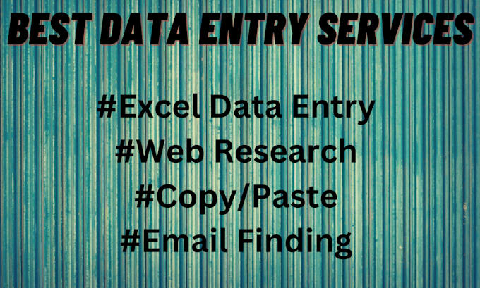 Do excel data entry, web research, copy paste work by Mdsharafat406 | Fiverr