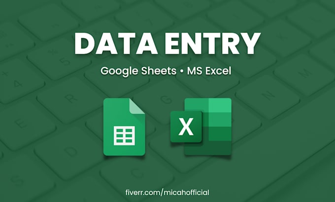 Enter data in google sheets or ms excel by Micahofficial | Fiverr