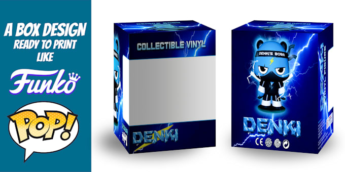 Do a funko pop box design ready to print by Rockie2021 | Fiverr