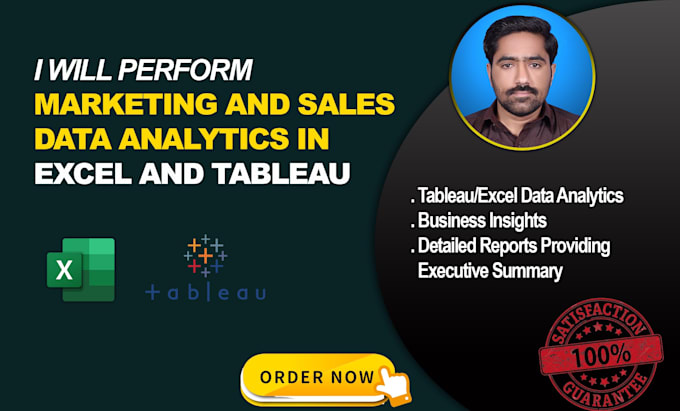 Perform marketing and sales data analytics in excel and tableau by Aitizazumer | Fiverr