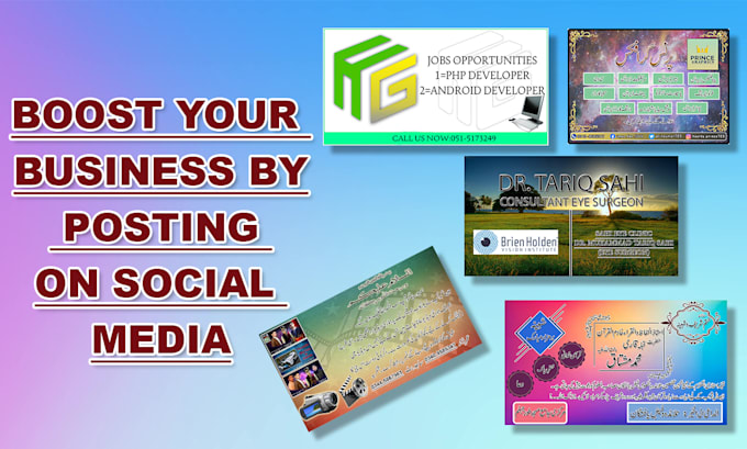 Make a unique social media post for you by Umardar555 | Fiverr