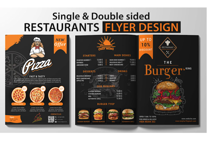 Design amazing food flyers, restaurant menus, and poster by ...