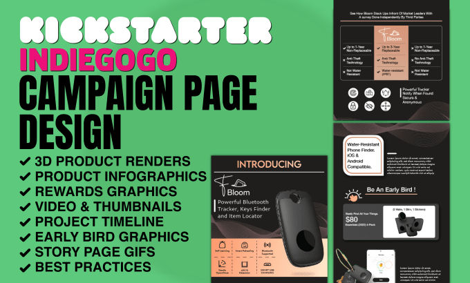 Design a winning kickstarter crowdfunding campaign by Designdashco | Fiverr