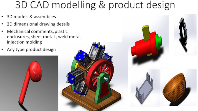 Design your 3d modeling engineering design and product design of any ...
