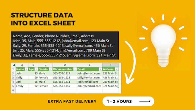 Turn Your Unstructured Data Into A An Organised Excel Sheet By Shakthib