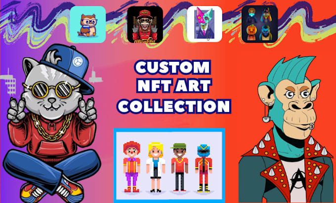 Design unique nft art collection 1k, 5k, 10k with metadata by Nft_studio00 | Fiverr