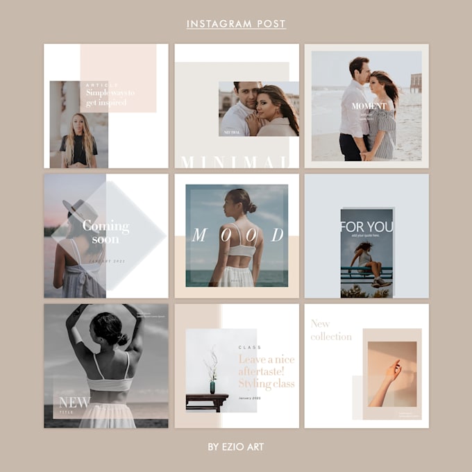 Design social media post templates in photoshop and marketing by ...