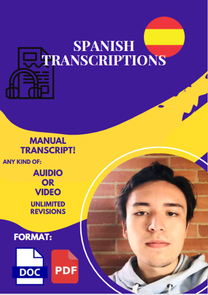 Do an accurate spanish transcription of video and audio by Jose_sanchez ...
