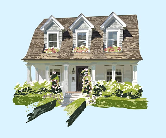 Create a house, building illustration by Annewinkler | Fiverr