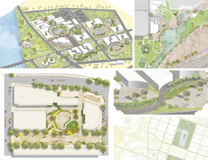 Render 2d landscape site plan, section drawings and 3d models by ...