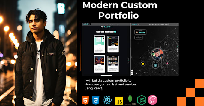 Create a custom portfolio using react by Nvsoftware | Fiverr