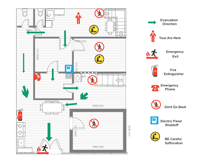 Prepare the fire evacuation plans according to civil defense requirement by Leopard6 | Fiverr