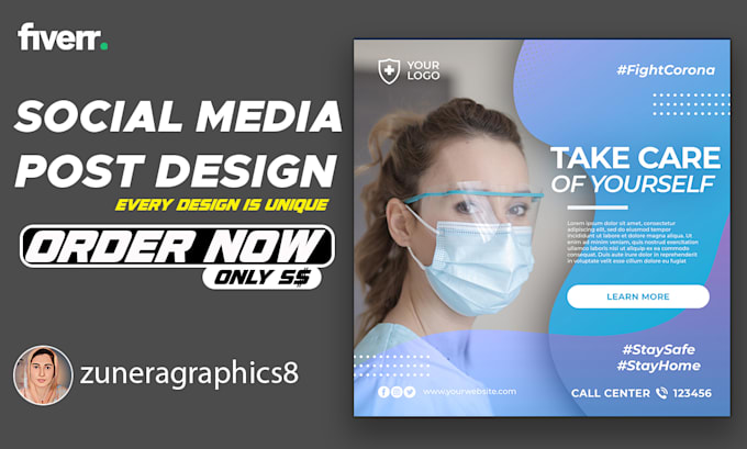 Design a professional attractive social media post by Zuneragraphics ...