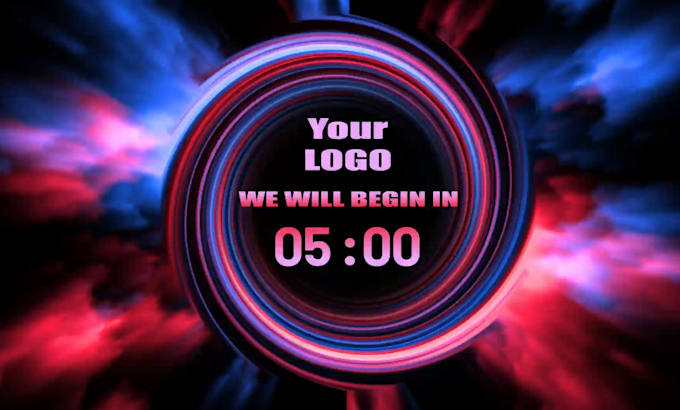 Create custom live countdown timer animation clock video for service ...