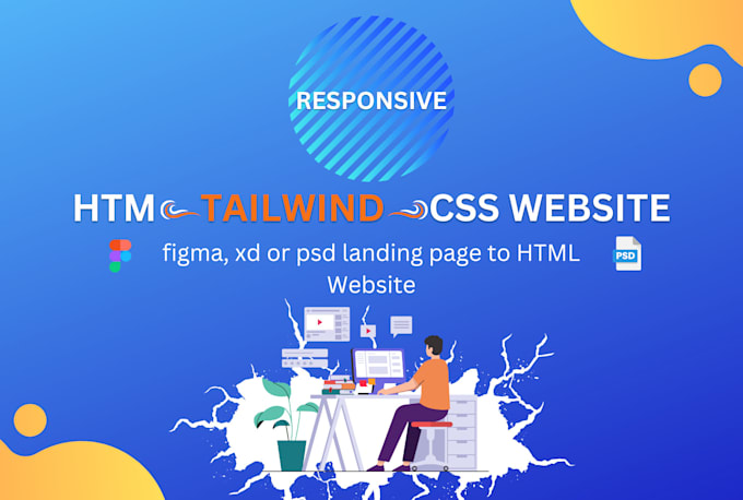 Develop in tailwindcss from figma, xd, or psd by Asgharshahkhan | Fiverr