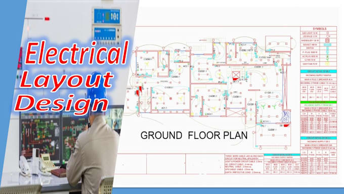 Draw electrical design plan for lighting and power for buildings in ...
