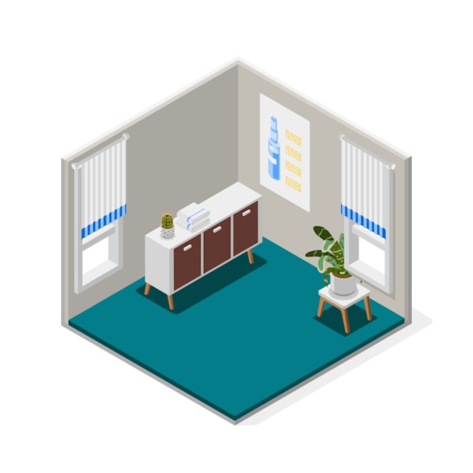 Design a beautiful isometric artwork for your assignment by ...