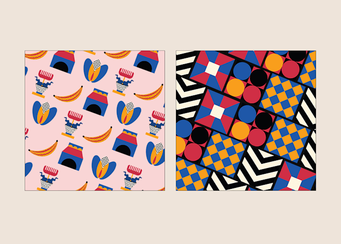 Design retro vector patterns for any custom print by Pepega90s | Fiverr
