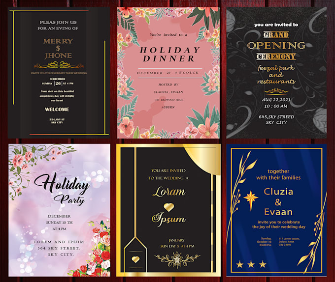 Designer custom greeting card or any invitation card design by Ainama99 ...