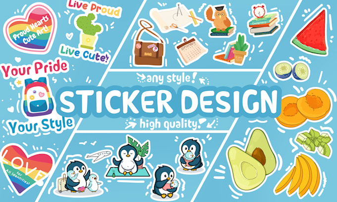 Create custom vector sticker designs, personal set for you by Lopatuika ...