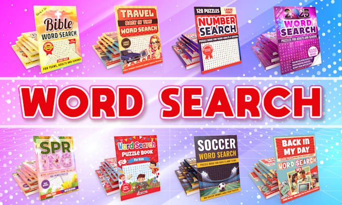 Create niche or theme based word search puzzle book for amazon kdp by ...